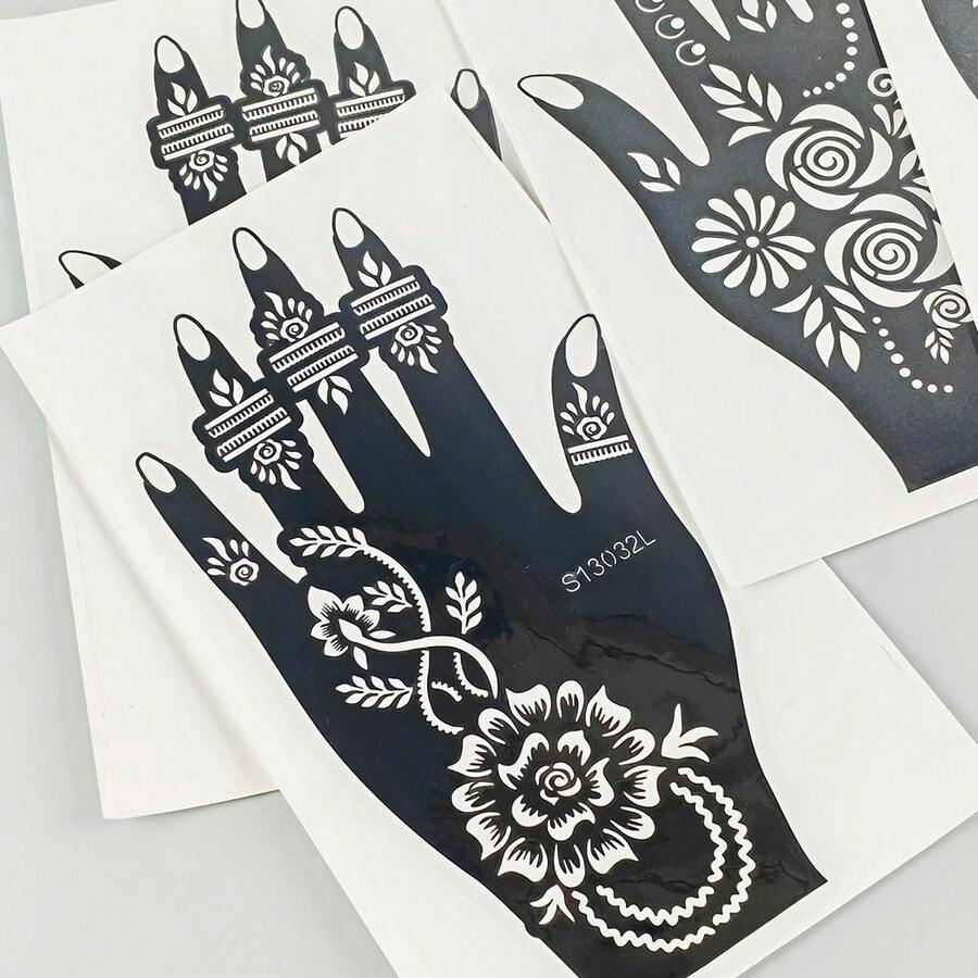 6 hojas de buena calidad con diseños de flores para plantillas de ...