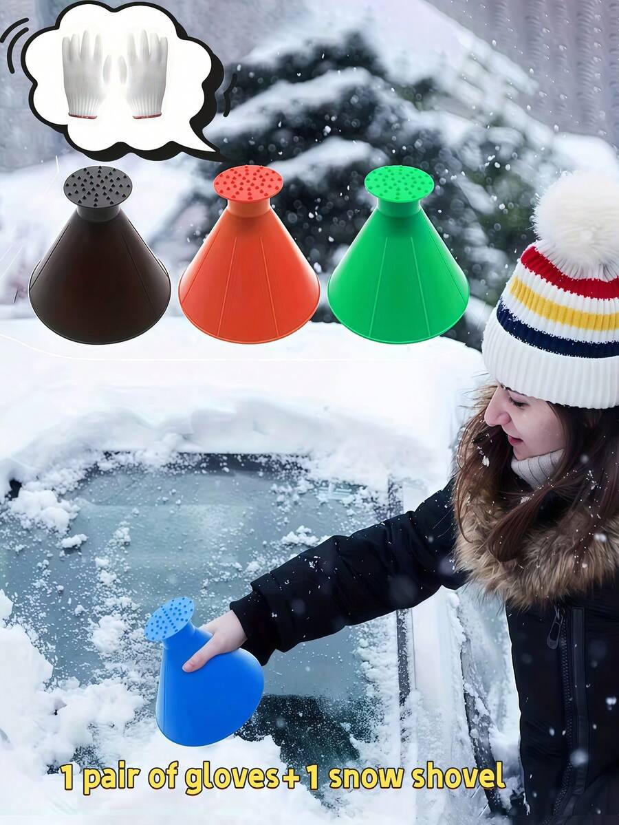 5-In-1 Multipurpose Ice Scraper & Snow Brush, Suitable For Outdoor Car ...