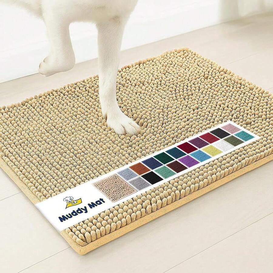 ASSEENONTV Highly Absorbent Microfiber Door Mat And Pet Rug, Non Slip ...