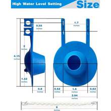 Universal Toilet Flapper Kit 2 Inch - 2 Pack High Level Setting Low ...