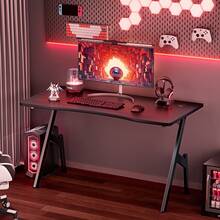 DLONGONE Gaming Desk With Carbon Fibre Surface- A Shaped 80/100cm Gamer ...