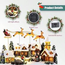 Village Reindeer Sleigh Animated Santa Reindeer Sleigh With Motion ...