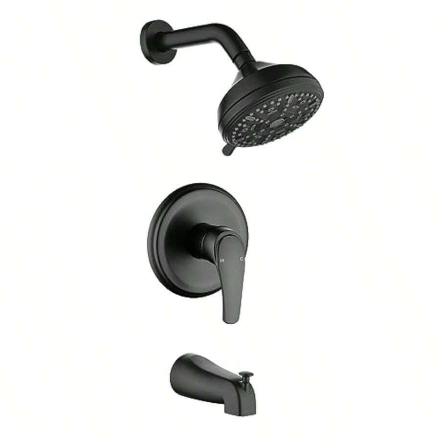Tub Shower Faucet Combo Set For Bathroom Renovation: Complete Shower ...