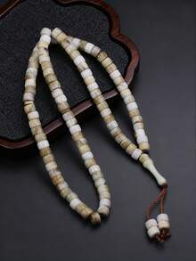 1pc Hand Woven Rope Imitation Shell Prayer Beads Neck Necklace For ...