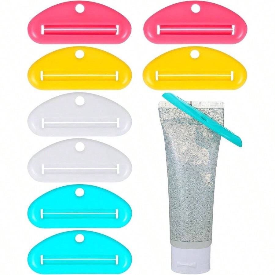 8 Pcs Toothpaste Squeezer Plastic Toothpaste Tube Squeezer Holder Clip ...