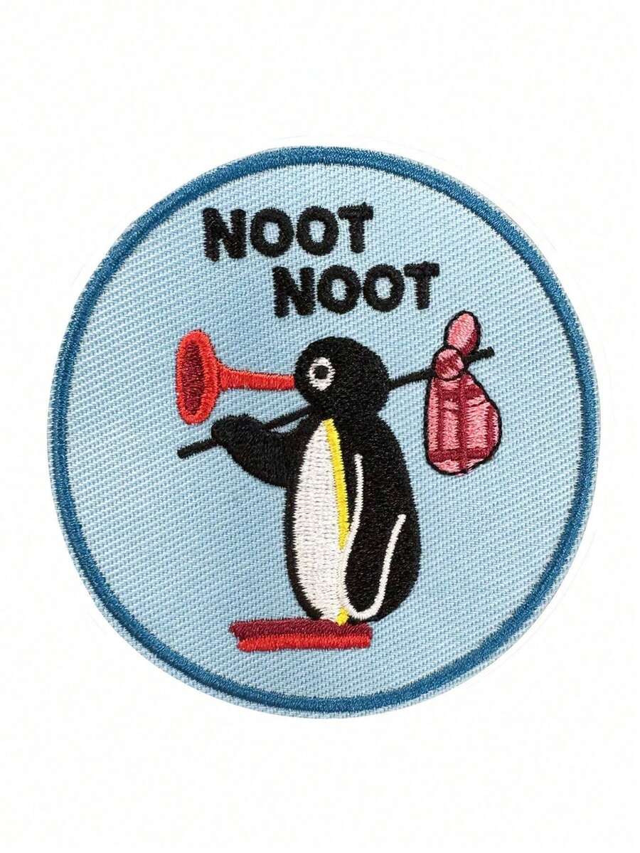 2pcs Cute Penguin Embroidered Patches - Iron-On Appliques, Suitable For ...