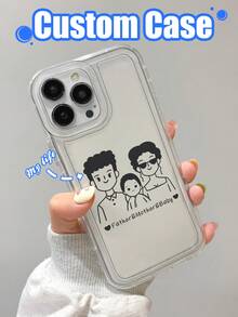 Customizable Cartoon Family Portrait Design, Warm And Affectionate ...