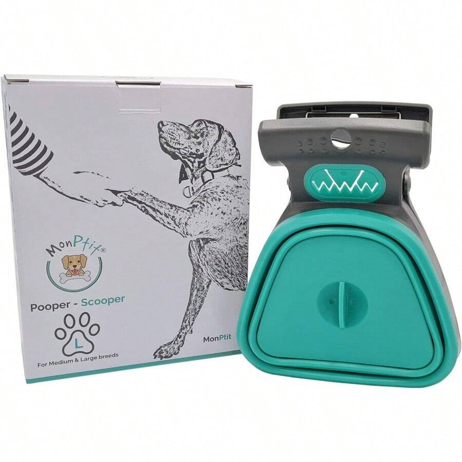 MonPtit Pooper Scooper Portable Sanitary Dog Poo Pick Up With Bag ...