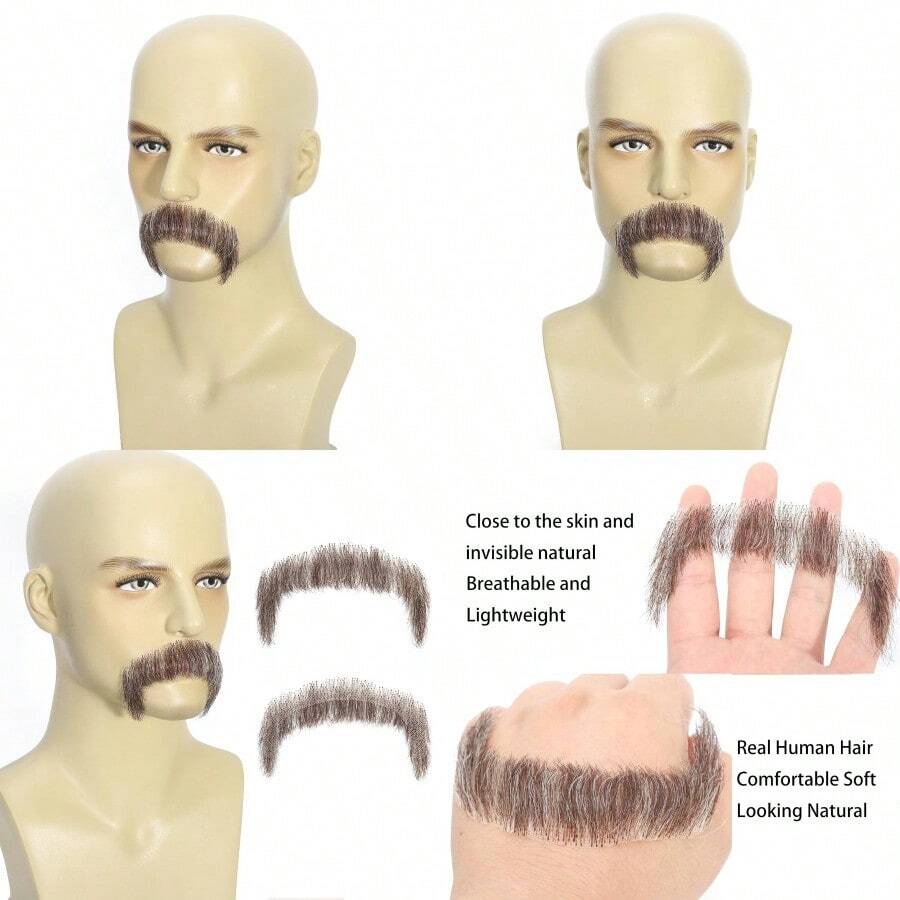 Fake Beard Human Hair Fake Mustache Beard Fake Goatee Costume Beard ...
