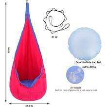 YAERSI Pod Swing Seat Child Hammock Chair With PVC Inflatable Cushion ...