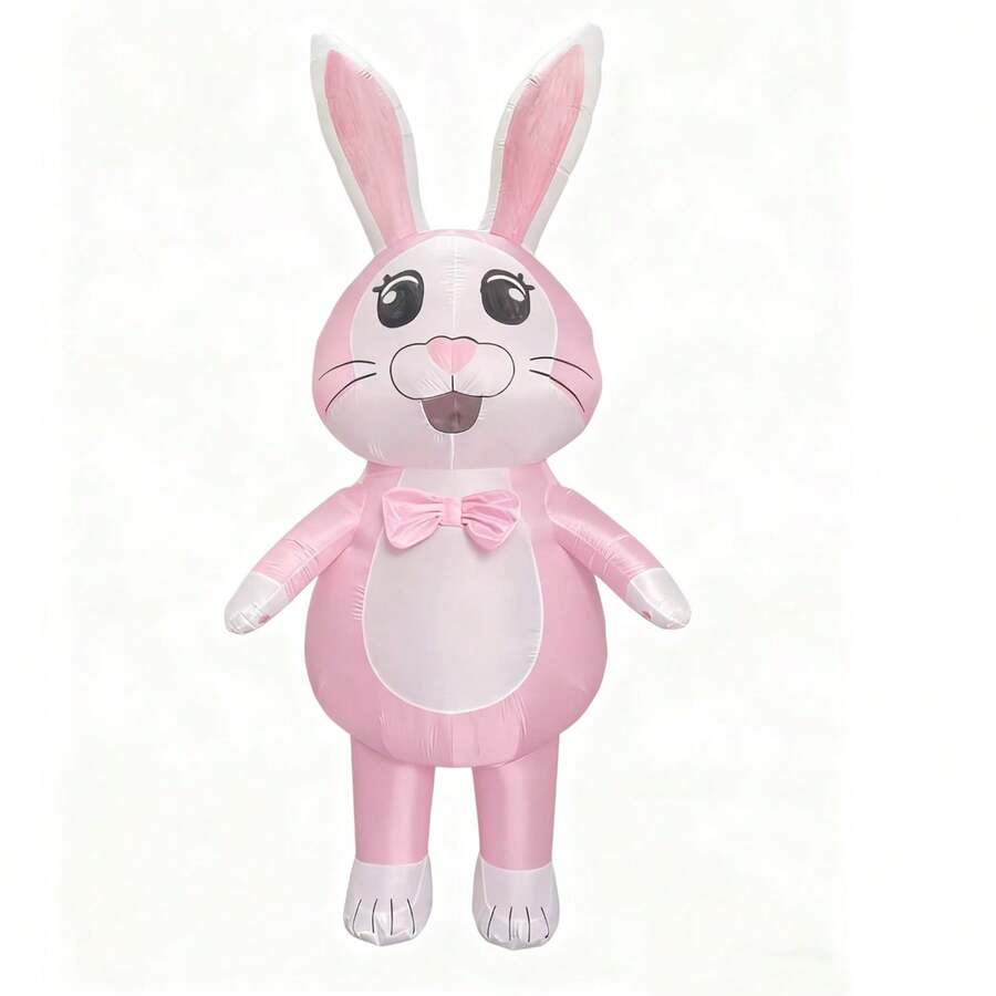 1PC Pink Rabbit Inflatable Costume, Cute Cartoon Style, Party ...