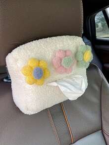 3pcs Cartoon Flower Tissue Box Cover, Cute Floral Car Tissue Box Holder ...