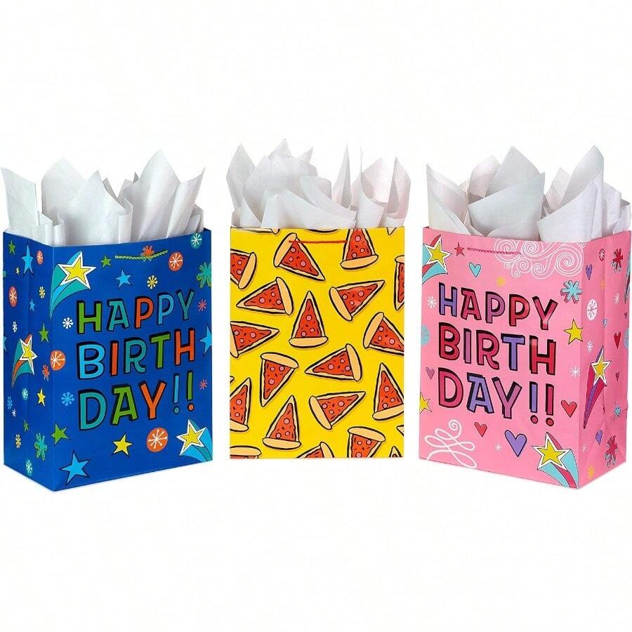 17" Extra Large Gift Bags 3Pack For Birthday Presents And Parties ...