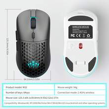 [Lightweight Breathable Gaming Mouse] Super Light 2.4G Wireless ...