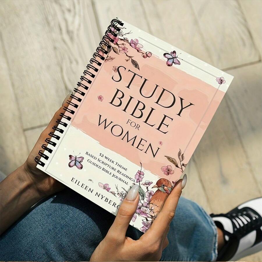 1 Floral Spiral Notebook - Women's Bible Study, 52 Weeks Themes ...