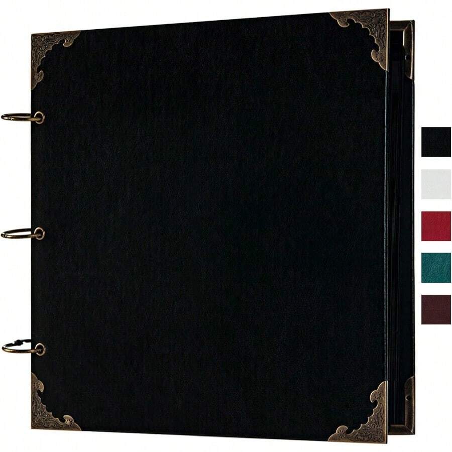 12 X 12 Inch Large Leather Hardcover 80 Pages DIY Scrapbook Photo Album ...