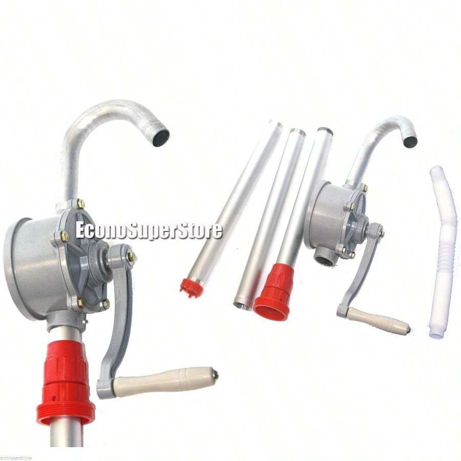 Hand Crank Aluminum Rotary Gas Oil Fuel Hand Pump 10 GPM Self Priming ...