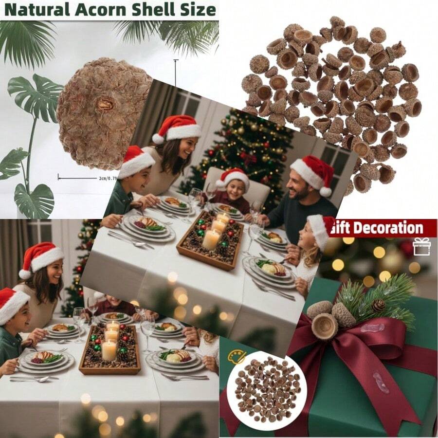 Natural Acorn Shells: 100 Pcs Real Rustic Acorns Caps For Craft ...
