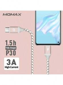 MOMAX DC13 Durable Braided Dual Type-C Charging Cable, 60W PD Charging ...