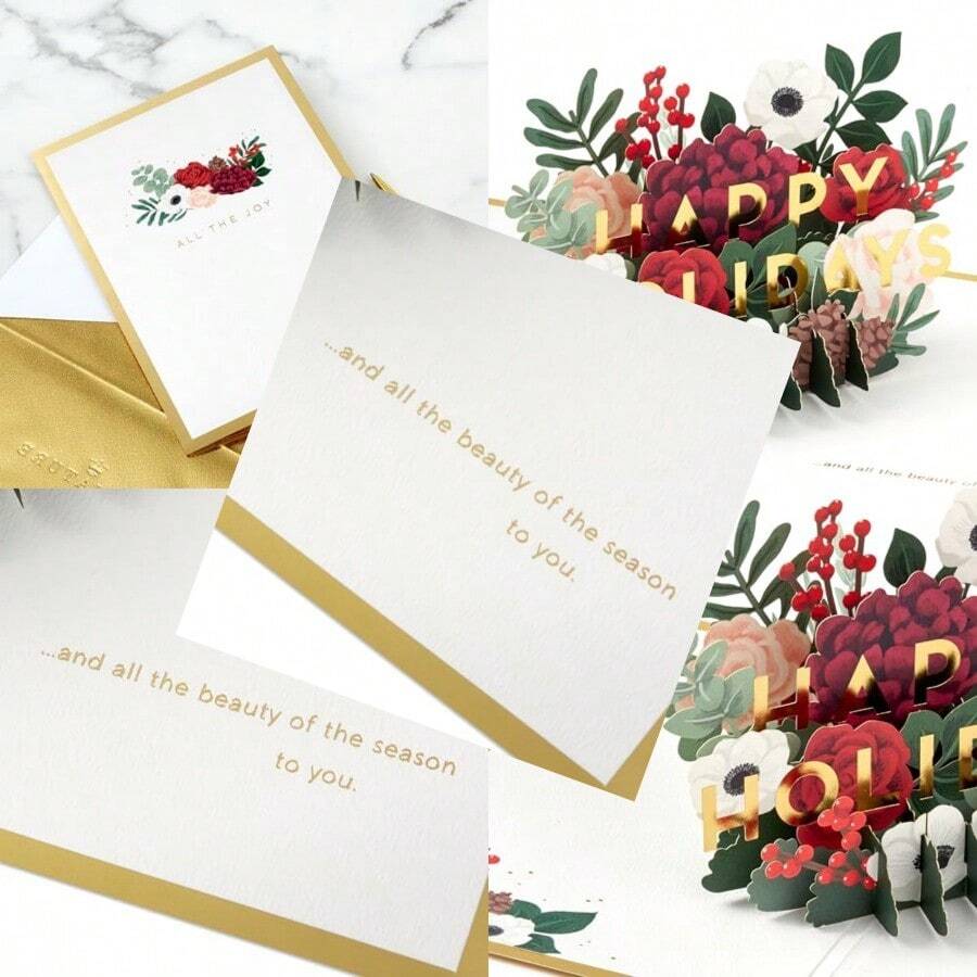 Hallmark Signature Paper Wonder Pop-Up Christmas Card Happy Holidays ...