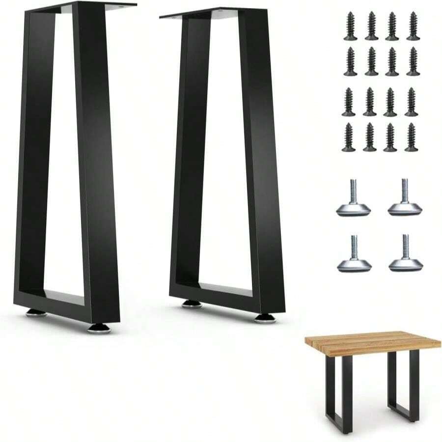 Metal Table Legs Bench Legs Heavy Duty Square Tube Desk Legs Furniture ...