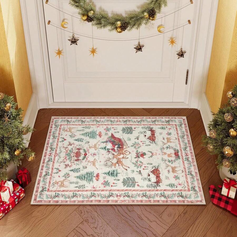 Lahome Rug,2'x3'Small,Holiday Washable Non Slip Xmas Decoration Kitchen ...