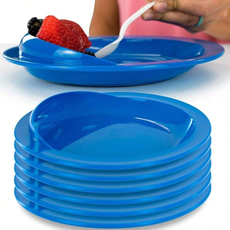 Plato con borde, 9 pulgadas, paquete de 2 - Plato con pared diseñado ...