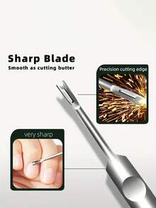 Professional Stainless Steel Nail Cleaning Tool, Cuticle Nipper, Foot Care Set, Callus Remover ...