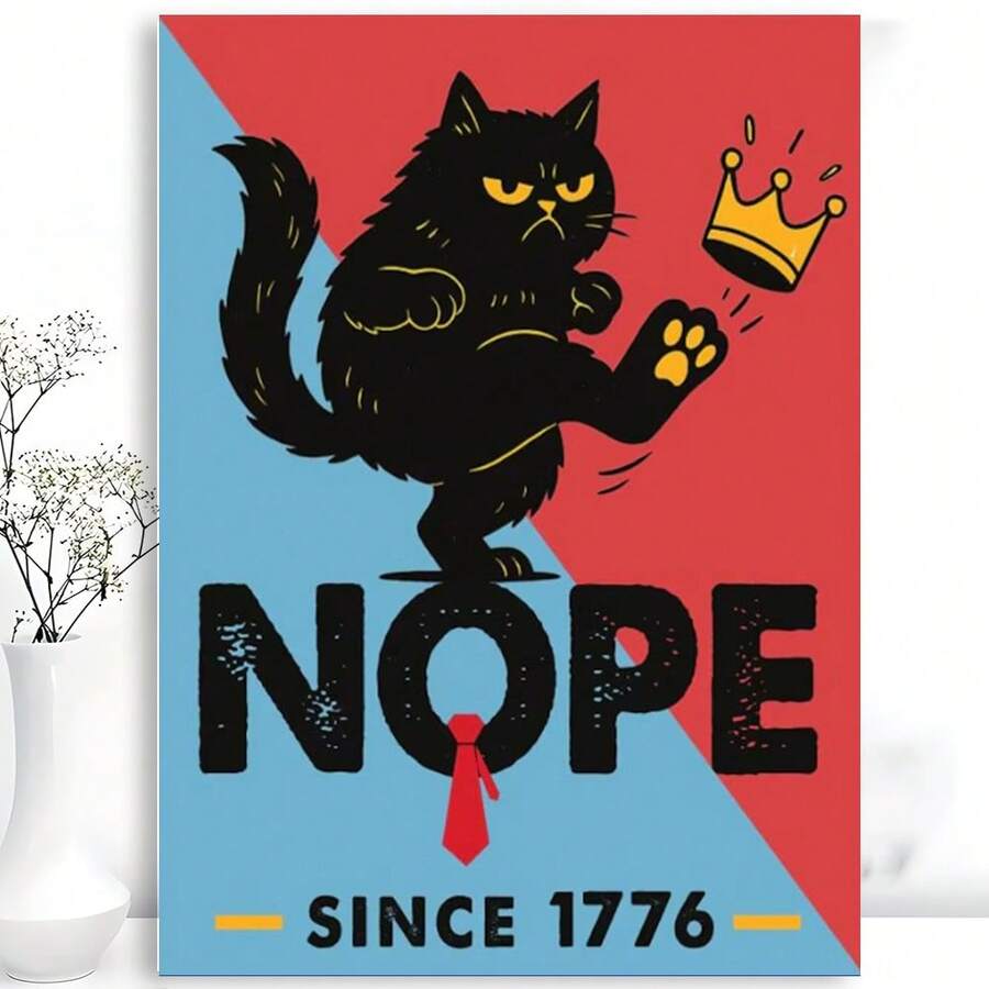 Framed Canvas In America Protest Sign, Anti Protest Sign For Freedom ...