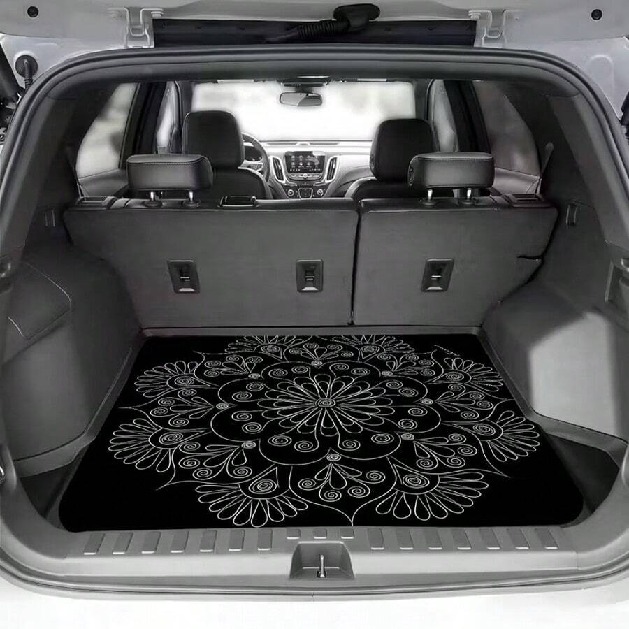 1pc Elegant Floral Pattern Cargo Liner Mat, Suitable For Car Trunk ...