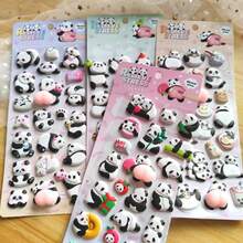Lindo pegatina de burbuja de alto relieve de panda de dibujos animados ...