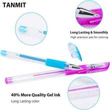 TANMIT Glitter Gel Pens, 33 Colors Neon Glitter Pens Set Gel Art ...