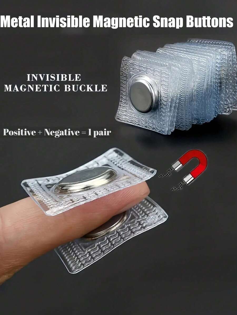Metal Invisible Magnetic Snap Buttons, Easy To Use Sewing Accessories ...