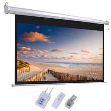 92" Inch 16:9 HD Electric Motorized Projector Screen Projection Remote ...