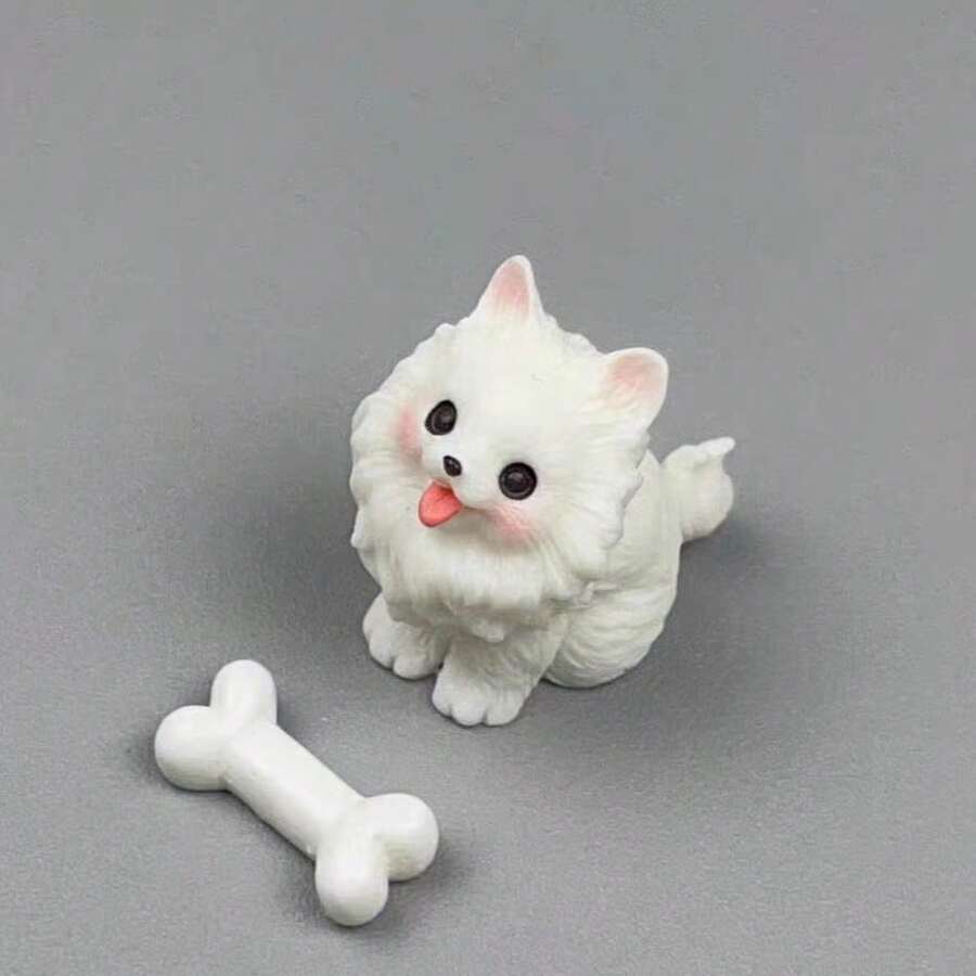 Mini lindo y realista modelo de juguete de mascota de cachorro de ...