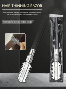 Dual-Sided Hair Trimming Comb, Stainless Steel Hair Clipper Holder ...