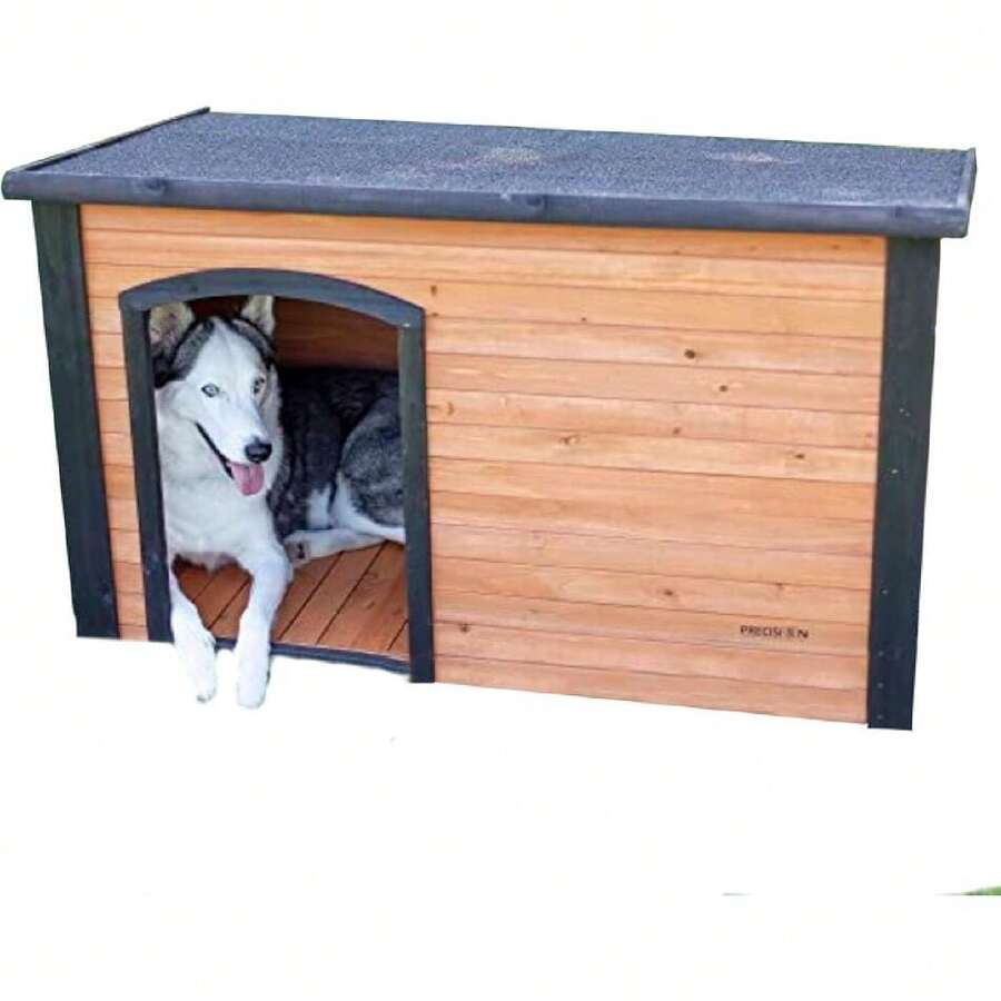 PRODUCTS Extreme Outback Log Cabin Dog House, Large, Natural Wood ...