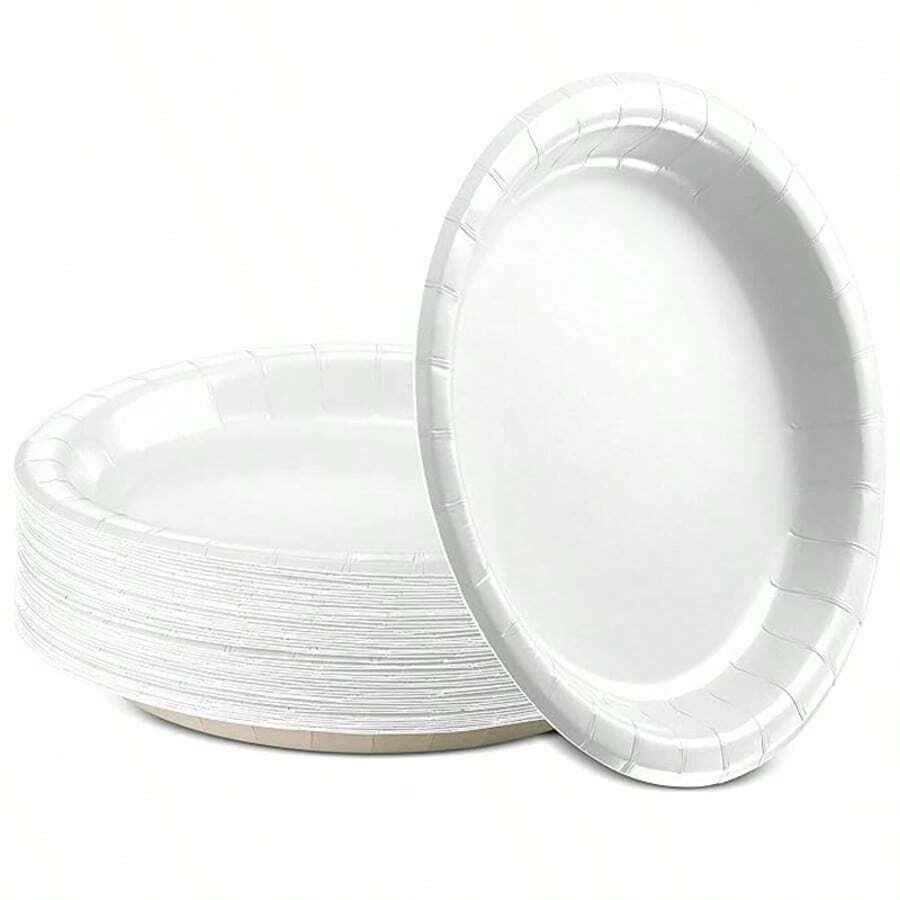 Leak-Proof Thickened Paper Plates | 3-Second Cleanup | Disposable For ...