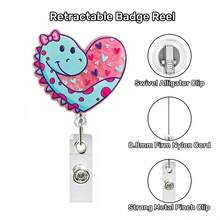 TONAVIETO 1pc Funny Valentine Day Badge Reel, Retractable For Nurse ...