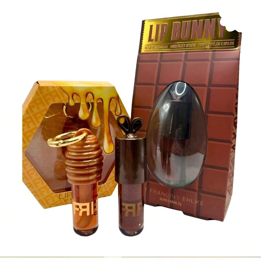 Kit Gloss Fran Lip Bunny Lip Honey Franciny Ehkle Choco Mel - Chocolate ...