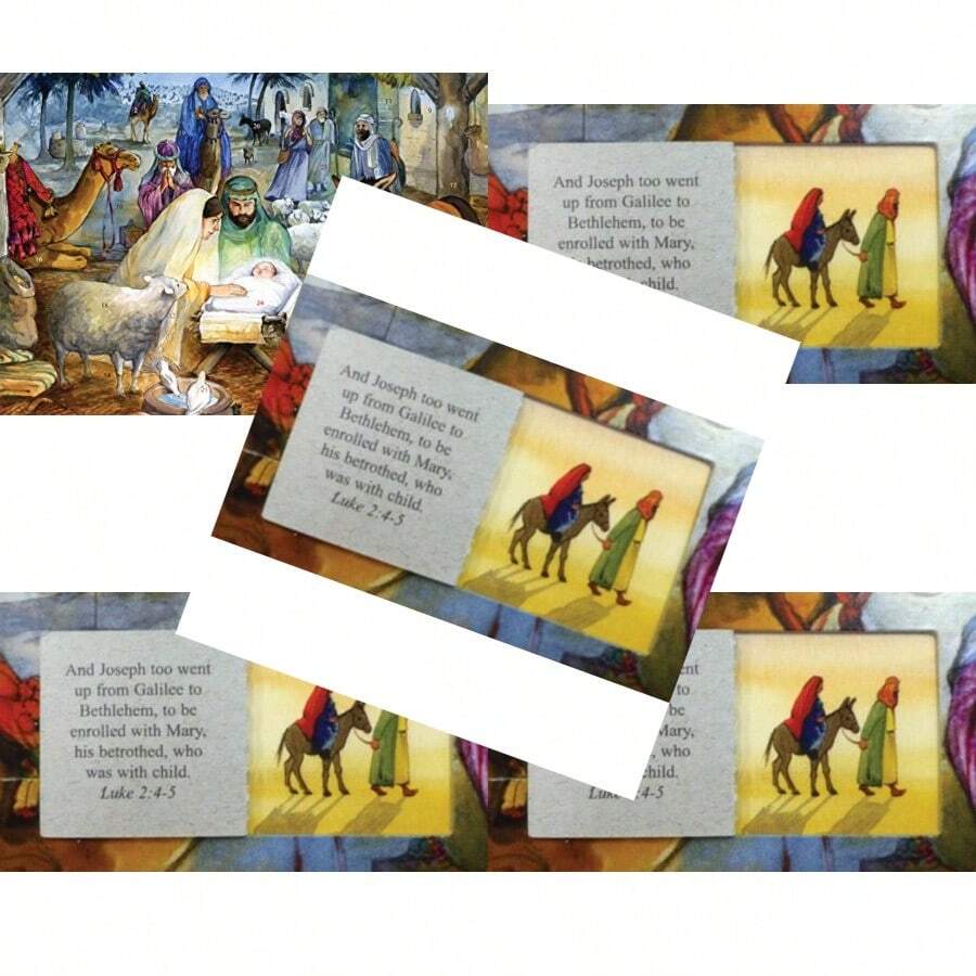 Newborn Child Nativity Advent Calendar Countdown To Christmas With ...
