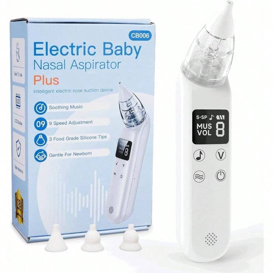 Aspirador Nasal para Elctrico, Recargable Limpiador Nasal con 9 Niveles ...
