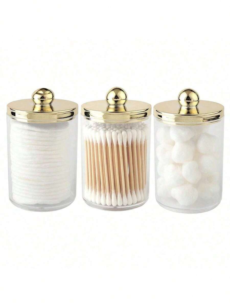 1/2/3pcs Swab Ball Pad Holder, Plastic Storage Container With Lid, 10 ...