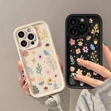 Capinha Capa de Silicone Flores e grama Anti queda e Macia para I P HO ...