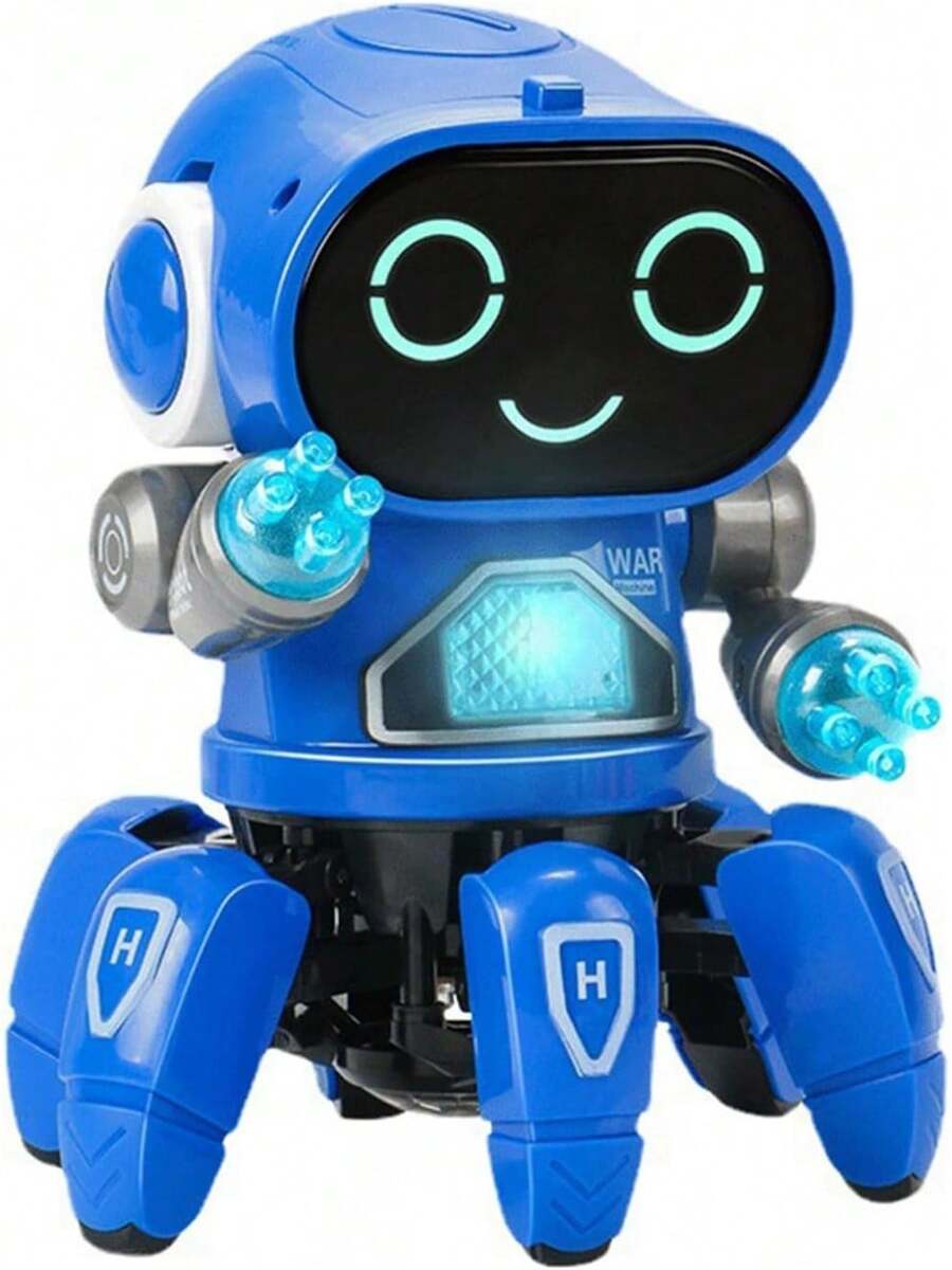 Light Six Claw Robot Toy, Flexible Moving Dance Music Shake Robot Toy ...