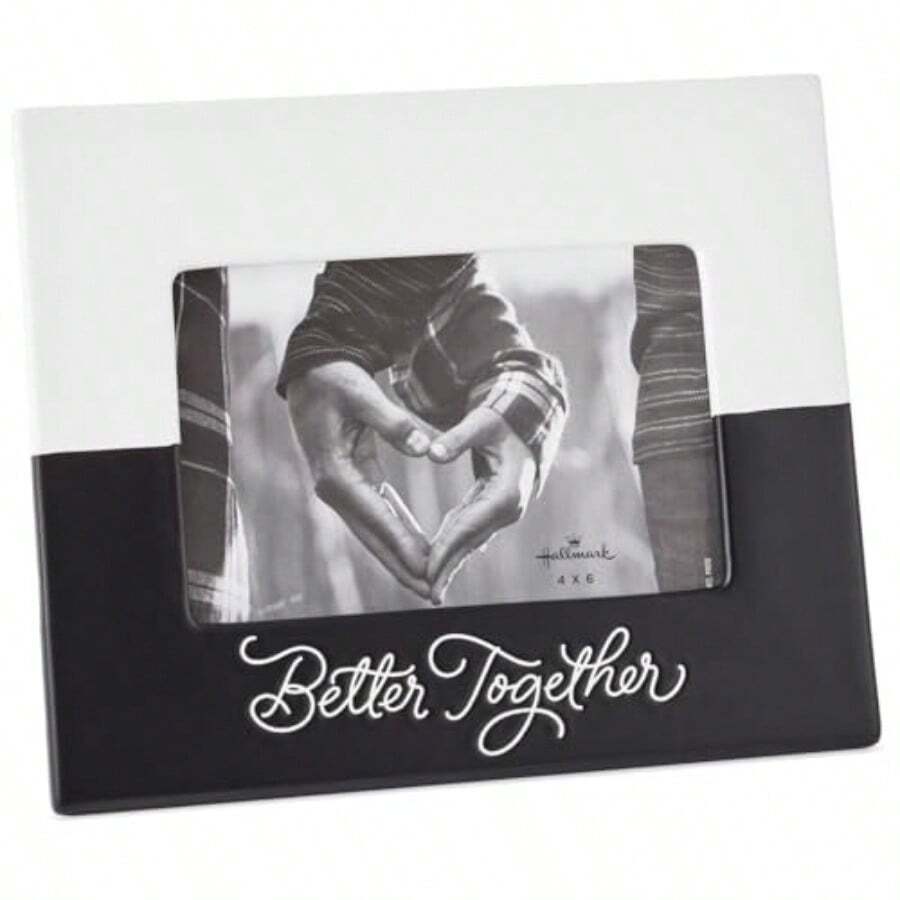 Hallmark Better Together Picture Frame Black And White Ceramic Photo ...