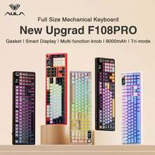 AULA F108pro Wireless Keyboard Macro Gaming Keyboard Gasket Hot-Swap ...