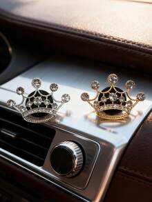 1pc Car Air Outlet Decoration Alloy With Diamond Crown Car Air ...