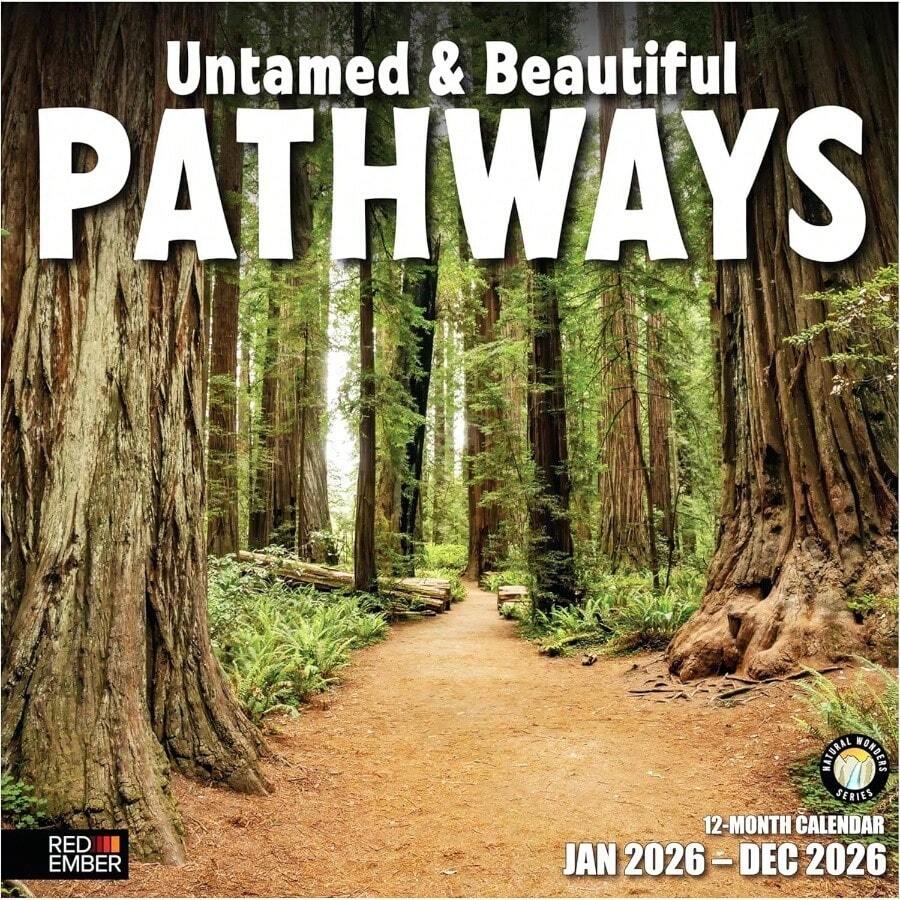 Untamed Beautiful Pathways 2026 Wall Calendar 12 Month 12 Inchx 24 Inch ...