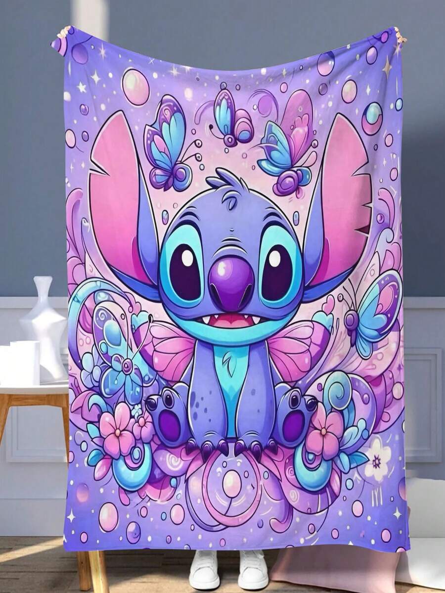 Character Flannel Blanket, Suitable For Outdoor, Bathroom, Living Room ...